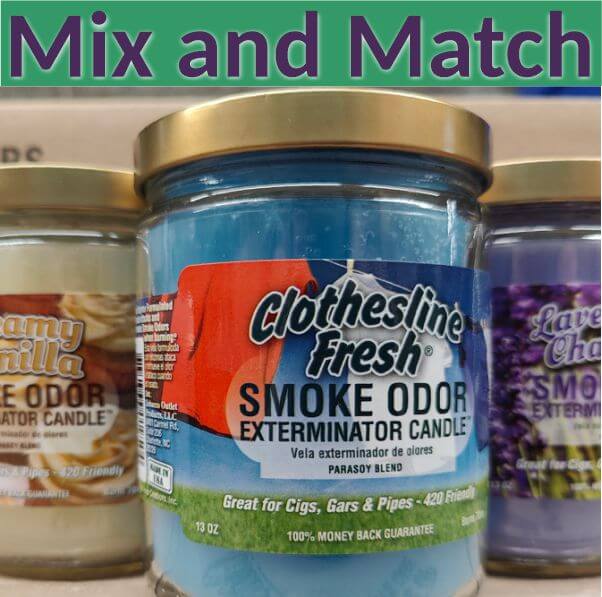 Smoke Odor Exterminator Candles - 3 Candles Mix and Match
